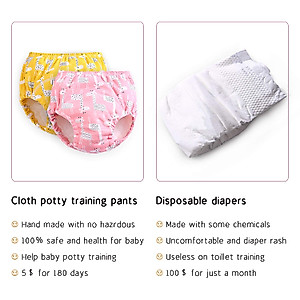 Potty Training Pants Girls 2T,3T,4T,Toddler Training Underwear for Baby Girls 4 Pack Red 2T