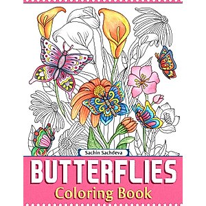 Butterflies: Coloring Book for Adults