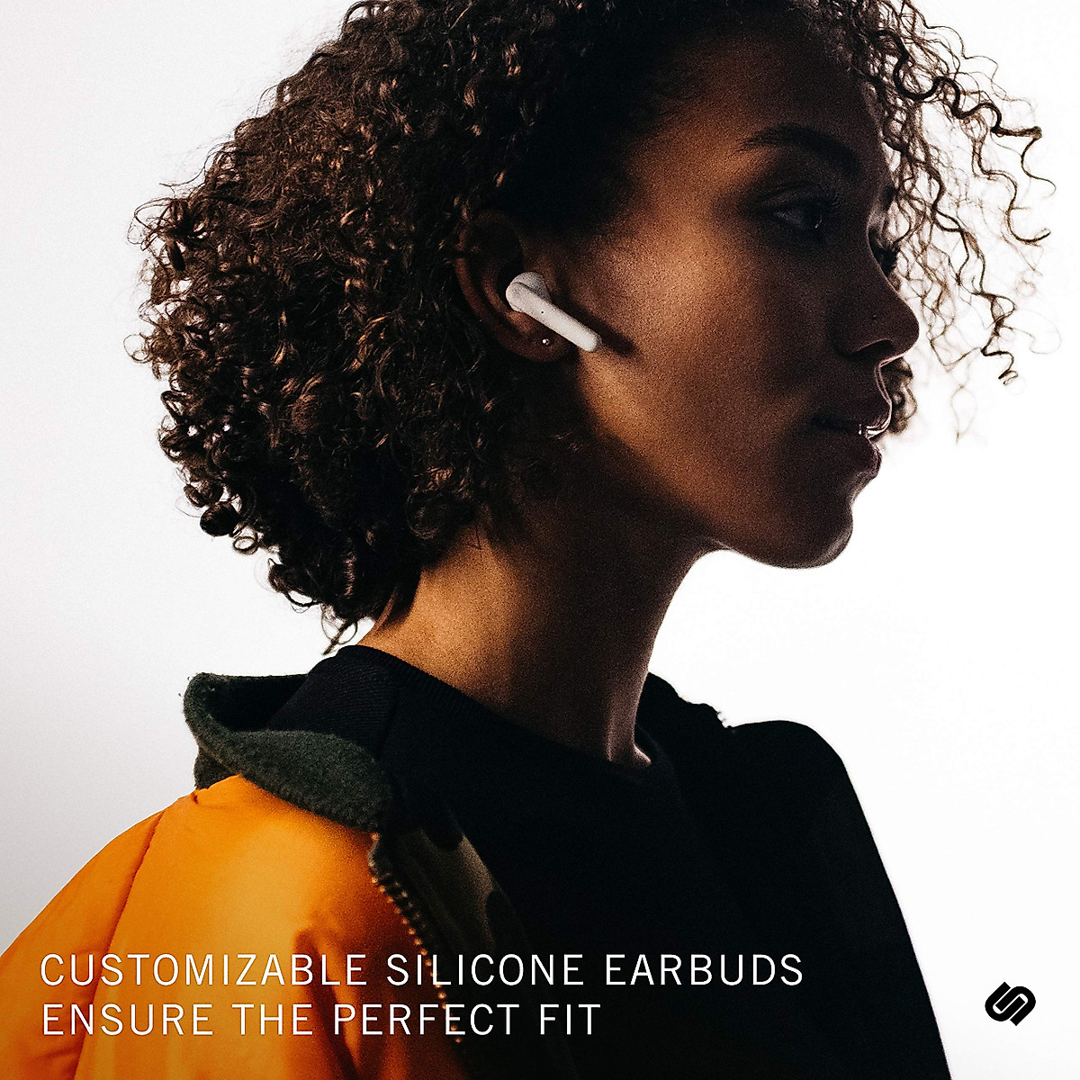 Urbanista True Wireless Earphones 20H Playtime Wireless Charging Case and Bluetooth 5.0, Noise Cancelling Earphones with Touch Controls + Built-in Mic, Compatible with Android and iOS - Paris, Green