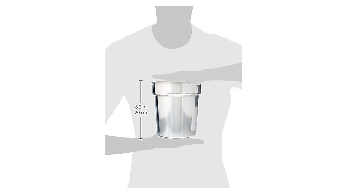 Winco 4.0-Quart Stainless Steel Inset Pan for Professional & Home Use