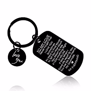 To My Love Anniversary Keychain for her him, Valentines Anniversary Birthday Meaningful Gifts for Boyfriend Girlfriend Husband Wife. Greeting Card Love Keyring for Men Women Lover Soulmate3