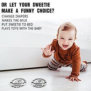 Byhoo New Parents Gifts Decision Coin 3 PCS for Mom and Dad, First Time Parents Decide the Baby Diaper Change, Decision Tools for Mommy & Daddy, Funny Baby Gifts for Father and Pregnant Mother