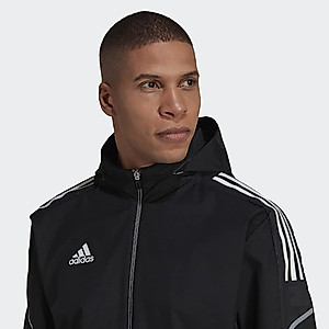 adidas Men's Condivo 21 Allweather Jacket, Black/White Large