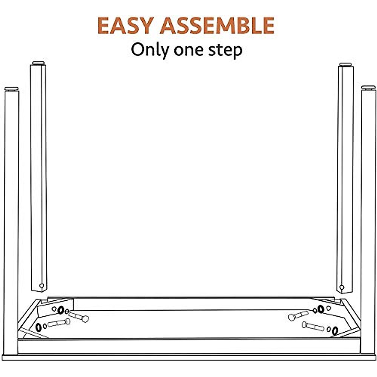 BIBOC 24X63 inches Computer Desk/Dining Table, Office Desk, Composite Wood Board Sturdy Writing Workstation for Home Office Walnut and Black Legs