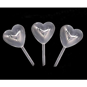 100Pcs 4ml Disposable Clear Plastic Jam Straw Pasteur Pipette Juice Squeeze Transfer Pipettes Dropper Mini Flavor Injector for Chocolate Strawberries Ice Cream Cakes (Love shape)