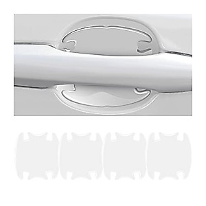 4PCS Car Door Bowl Scratch Protector, 3D Transparent Auto Door Handle Cup Stickers, Waterproof Anti-Scratch Door Handle Paint Cover Guard Protective Film for Most Cars, Trucks, SUV, Van (Clear)