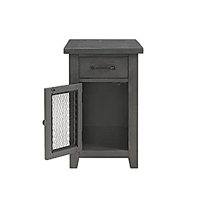 Martin Svensson Home Rustic Chairside Table, Grey