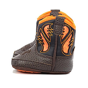 ARIAT Unisex Infant Lil Stompers Baby Boot, Orange/Brown (Workhog), 2