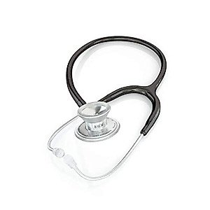 MDF Instruments MD One Epoch Lightweight Titanium Stethoscope (Black) + MDF Pediatric Attachment with Clip