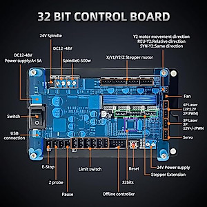 Lunyee 3018 Pro Ultra CNC Machine 500W All-Metal CNC Router Machine, Upgraded 3 Axis Engraver Machine Limit Switches & Emergency-Stop with GRBL Offline Control for Metal, Wood, Acrylic, PCB MDF