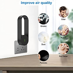 FYY Mini Air Purifier,Personal Portable Negative Ion Generator Air Purifier,Small USB Air Cleaner for Car,Bedroom, Home, Office-Black
