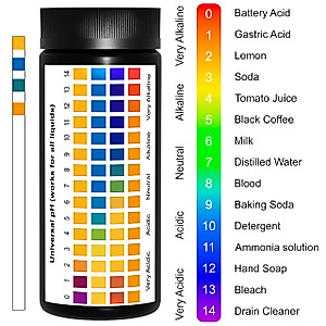 Universal pH Test Strips (0-14) - pH Tester Strips Kit with e-Book - 150 Quick and Easy pH Testing Strips - Ultimate pH Balance Test Strips Kit - 150 Strips by JNW Direct