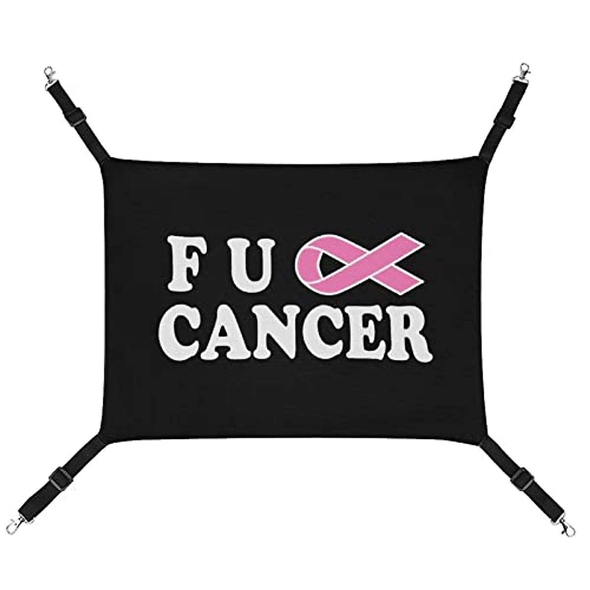 Fuck Cancer Pet Hammock Comfortable Adjustable Hanging Bed for Small Animals Dogs Cats Hamster