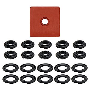 RURBRIN 10+10 Sets 3/8" & 1/2" Impact Wrench Retainer Rings with O-ring, Fit For Electric/Pneumatic Wrench, Including Anvil Retaining Ring Install Tool (Red)
