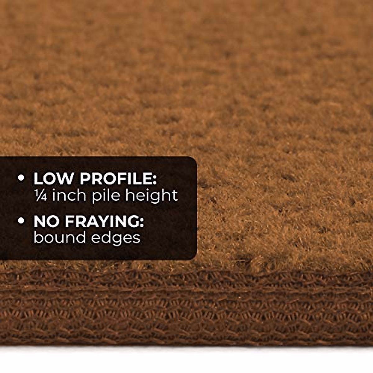 House, Home and More Skid-Resistant Carpet Indoor Area Rug Floor Mat - Toffee Brown - 3 Feet X 5 Feet