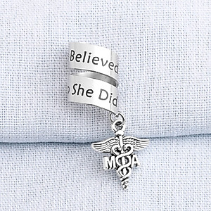 Zuo Bao MA Stethoscope ID Medical Assistant Gift she believe she could so she did Stethoscope ID Graduation Gifts for Student (MA-2)