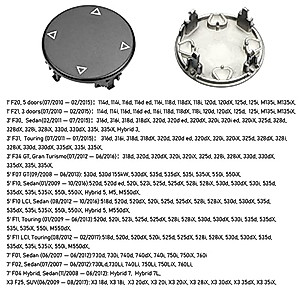 Jaroxn Compatible with BMW iDrive Knob Button Replacment Multimedia iDrive Control Knob Button for 1' F20 F21/3' F30 F31 F34 GT/5' F07 F10 F11/7' F01 F02 F04/X3 F25 Series, iDrive Button Cover