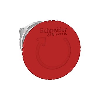 Schneider Electric, Harmomny, ZB4BS844, Emergency Stop Head, Switching Off, Metal, red Mushroom Ø40, Ø22, Trigger Latching Turn to Release