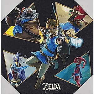 Prolific Art Galleries The Legend of Zelda Canvas Print Poster Wall Art Decor (6x6 inch) - Link with The Four Champions of Hyrule - Daruk,Mipha,Revali and Urbosa