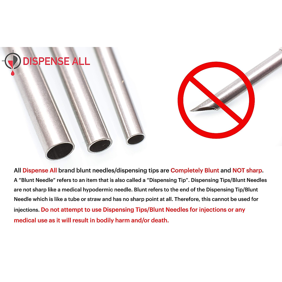 Dispense All - 103 Pack - 10x 3ml Syringe with 18 Gauge Blunt Tipped Dispensing Needle and Storage Cap, Luer Lock | Refill Mix Measure Ink, Juice, Apply Glue, Lube | Science Experiments, Arts, Crafts