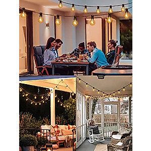 AVANLO Outdoor String Lights 100FT 2-Pack, Dimmable G40 Globe Patio String Lights with 54 Edison Bulbs Waterproof Hanging Outside Lights for Patio Backyard Bistro Wedding Cafe Party Christmas Decor