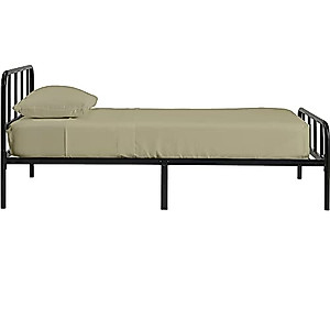 Cot Sheet 30" x 75",Cot Sheets Set- 400 TC Egyptain Cotton Sheet Set (4 PCs) Cot Size Mattress Sheets Fitted for Narrow Twin/Camp Bunk/Rv Bunk/Guest Bed/to fit Upto 4-7" deep Mattress - Beige Solid