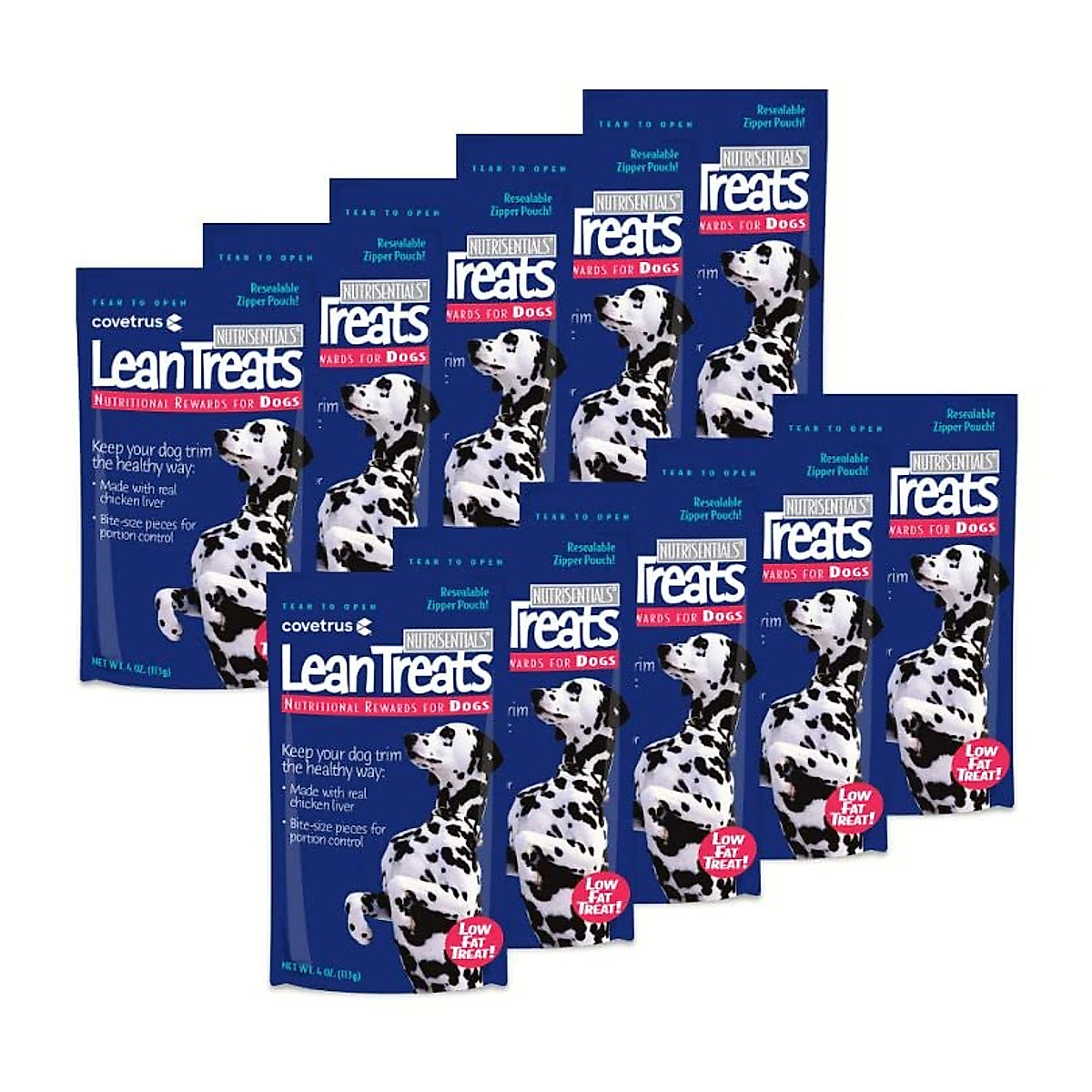 Covetrus Nutrisential Lean Treats for Dogs - Soft Dog Treats for Small, Medium & Large Dogs - Nutritional Low Fat Bite Size K9 Treats - Chicken Flavor - 10 Pack - 4oz