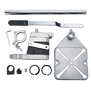 LuckyHigh Two Mounting Holes Adjustable Electric Drill Press Stand Workstation Double Holes Drill Workbench Repair Tool Bench Clamp Support Tool