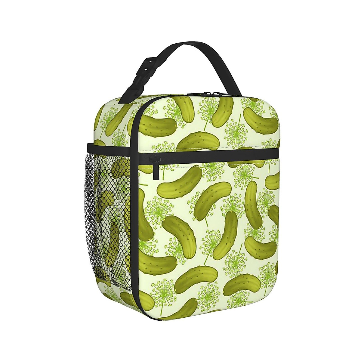 DICITNET Dill Pickles Lunch Box Reusable Insulated Lunch Bag Ladies Men's Lunch Box Suitable for Camping Office School