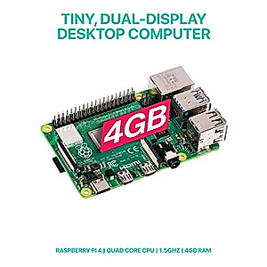 Argon NEO x Raspberry Pi 4 4GB Kit | Aluminum Case | 64 Gig SD Card | Micro HDMI to HDMI Cable | 18W Type-C Power Supply | Quick Start Guide