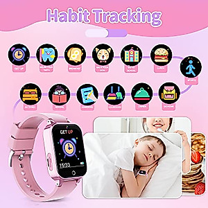 AWEHIRU Kids Smart Watch Girls Boys - Smart Watch for Kids Games Watch with 26 Games Music Player HDCamera Pedometer Alarm Video Flashlight Birthday Gifts for Kids 3-12 Years Old