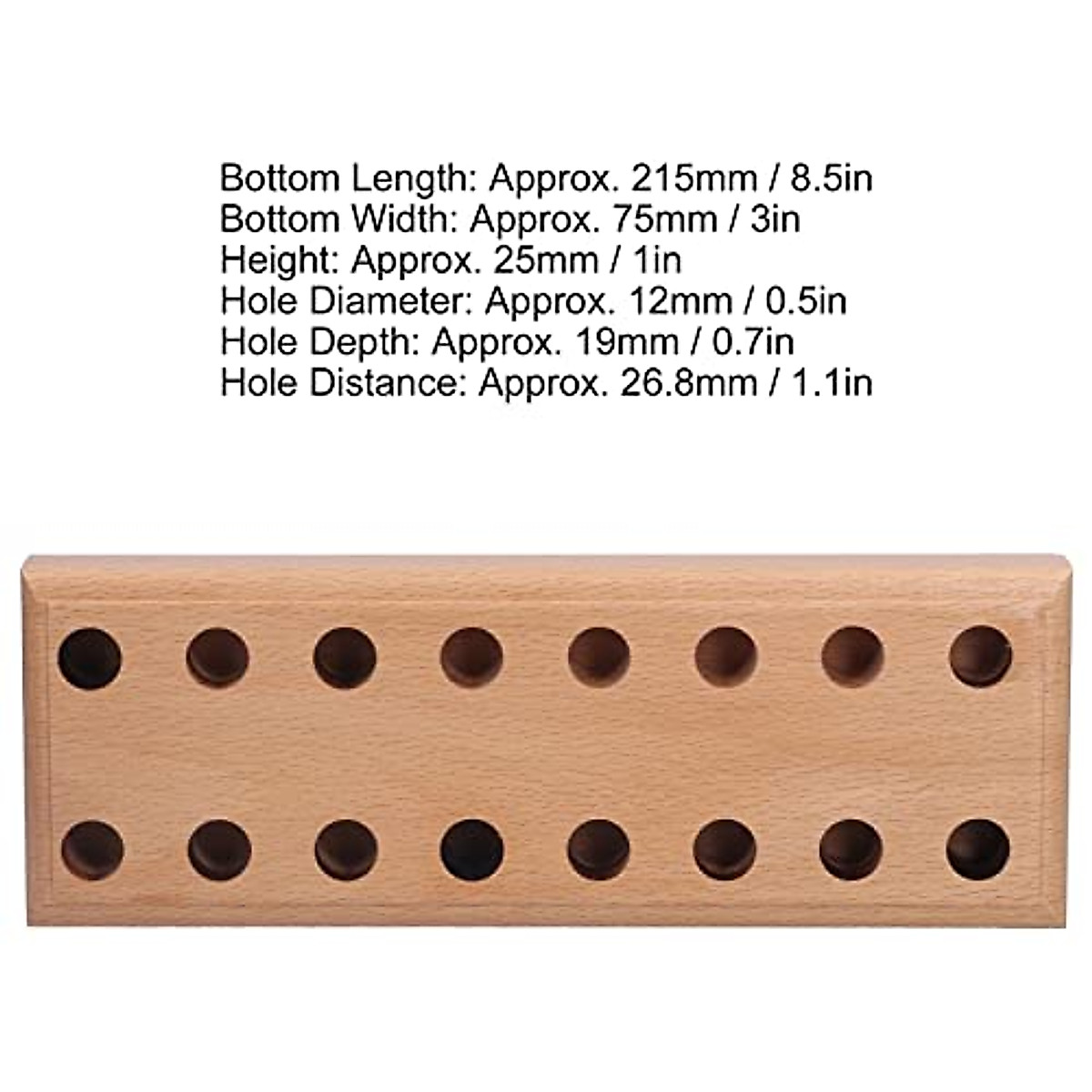 Plier Organizer Pine Wood Display Stand Base Wooden Cutter Holder Rack 16 Holes for Storage