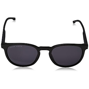 BOSS by Hugo Boss Men's 0922/S Polarized Oval Sunglasses, Black, 51 mm