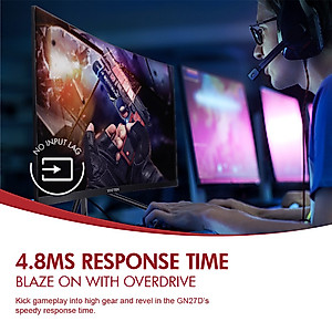 VIOTEK GN27D 27 Inch 1440p 144hz Curved Computer Gaming Monitor Samsung VA Panel Freesync FPS RTS Optimized