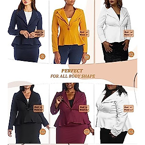 Hybrid & Company Womens Double Notch Lapel Office Blazer JK43864 1073T Black Medium