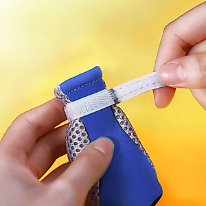 4 Pcs Waterproof Pet Boots, Anti-Slip Dog Shoes, Washable Mesh Boots, Reusable Paw Protectors for Small Medium Dogs (Rose Red)