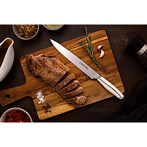 Blue Moon Stainless Steel 5-Piece Knife Set & Block