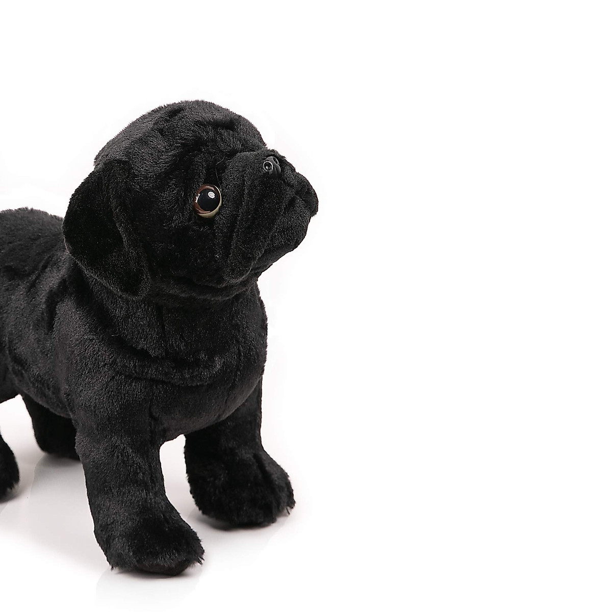 BONI 12.5 Inch Black Pug Stuffed Animal, Pug Plush Dog Stuffed Animals