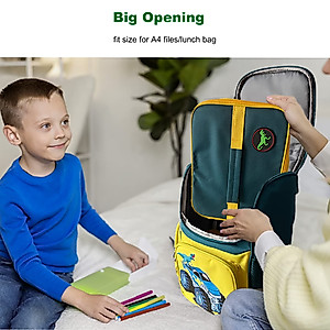 HT HONOR . TRUST Kids Backpack with Lunch Box for School Boys