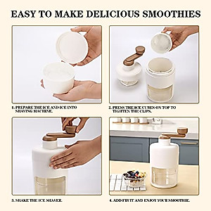 Manual Shaver Ice Machine, Solucky Portable Ice Crusher And Snow Cone Machine For Home Use, Premium Shaved Ice Machine For Making Snow Cones, Includes Ice Crusher And Shaved Ice Molds
