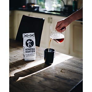 Kimera Koffee - Organic Medium Roast Ground Coffee | Original Blend | Infused with Brain Vitamins |Taurine, Alpha GPC, DMAE, and L-theanine | Enhance Cognitive Stamina & Athletic Performance | 12oz