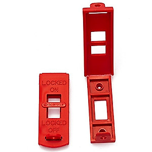 Zing Green Products 6064 USA Made Recycled Plastic Wall Switch Lock Out, 3.5 x 1.5 x 0.25 Inch,Red