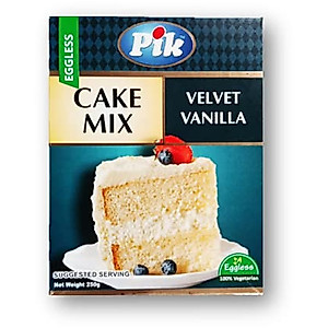 Pik Eggless Cake Mix - Velvet Vanilla 250g Unique