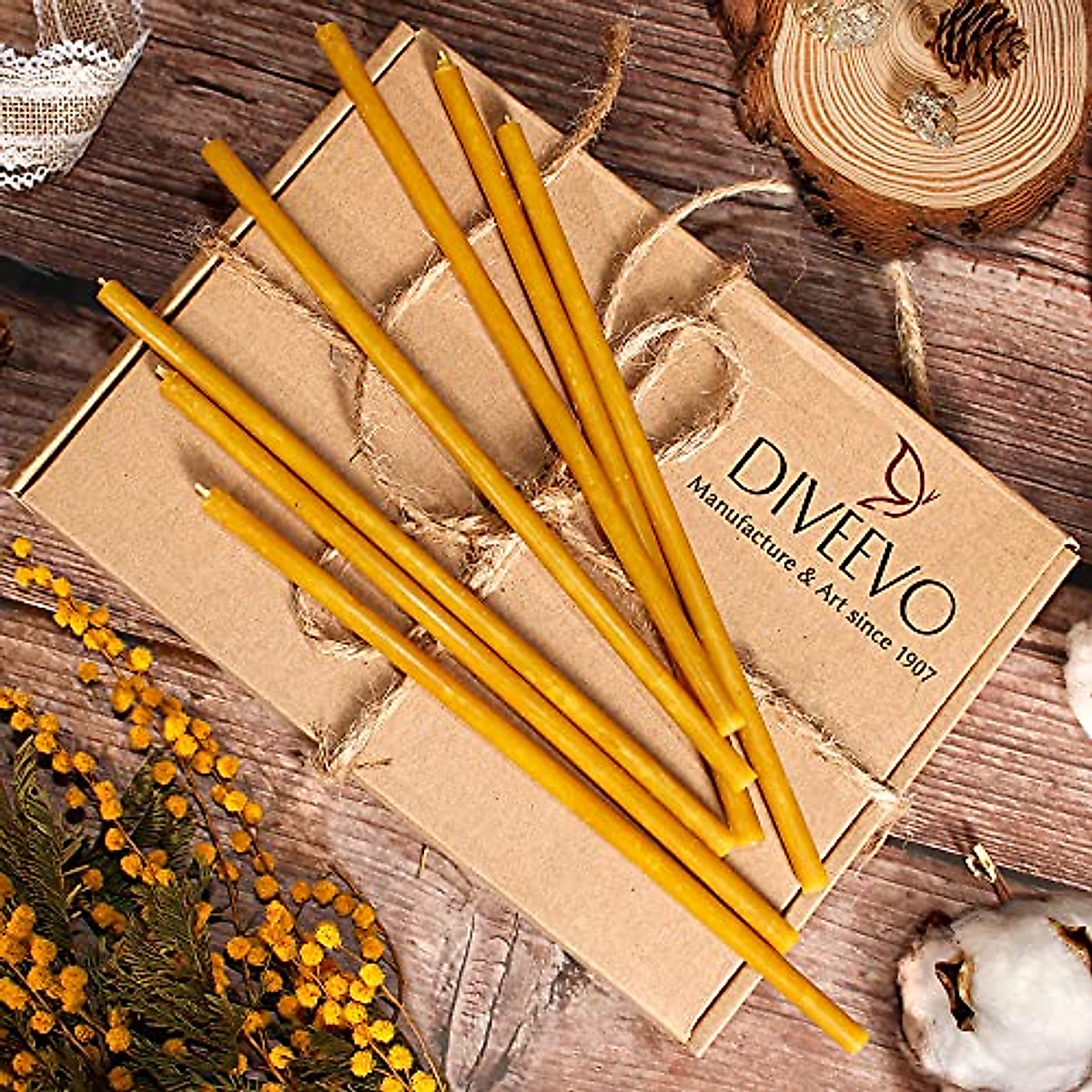 Diveevo Church Beeswax Candles - Amber 50 pcs.