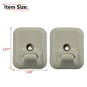 RLB-HILON Sun Visor Holder Retainer Clip AL3Z1504132AA Compatible with Ford F150 2009 to 2014 Year, Beige-Gray Color, 2PC