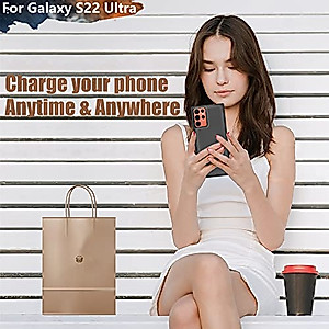 RUNSY Battery Case for Samsung Galaxy S22 Ultra, 5000mAh Rechargeable Extended Battery Charging Charger Case, Add 100% Extra Juice, Not Compatible with S22 or S22+ (6.8 inch) Black