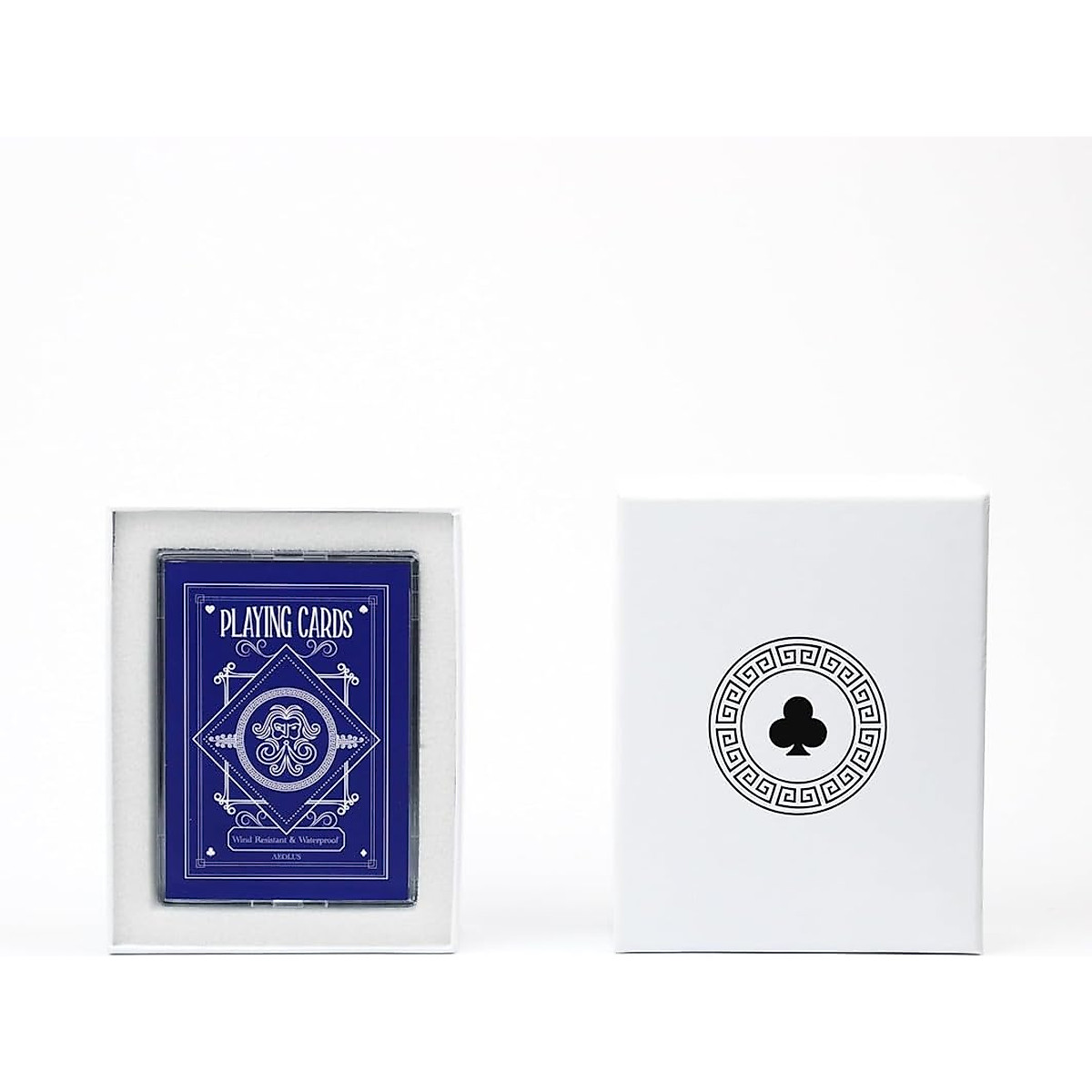 Weighted Heavy Deck of Cards Ideal for Outdoors | Wind-Resistant Waterproof Playing Cards | Thick Plastic Protected Poker Cards (Midnight Blue)