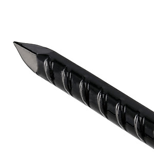 MUKCHAP 12 Pack 12 Inch U Shaped Rebar Stakes, Black U Rebar Hook, Heavy Duty Trampoline Wind Anchors Stakes for Camping Tents, Soccer Net