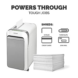 Fellowes ‎Powershred LX22M 20-Sheet 100% Jam-Proof Micro Cut Paper Shredder for Office and Home, White 5263201