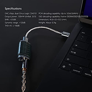 Linsoul DDHIFI TC44C USB C to 4.4mm/3.5mm Dual Outputs Balanced DAC Portable Amplifier (L)